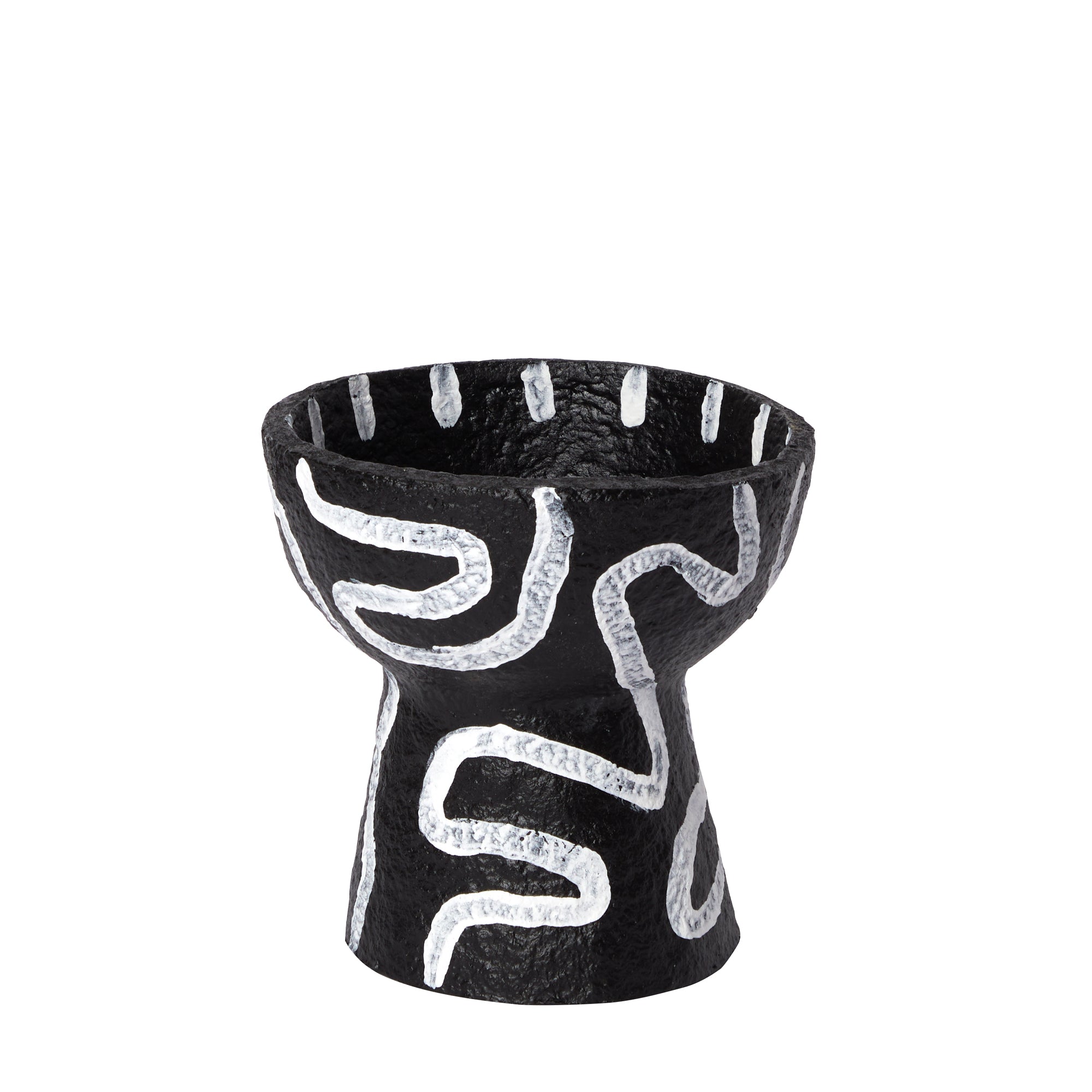 Squiggle Mbabane Bowl in Black & White by TCS Studio – The Conran Shop