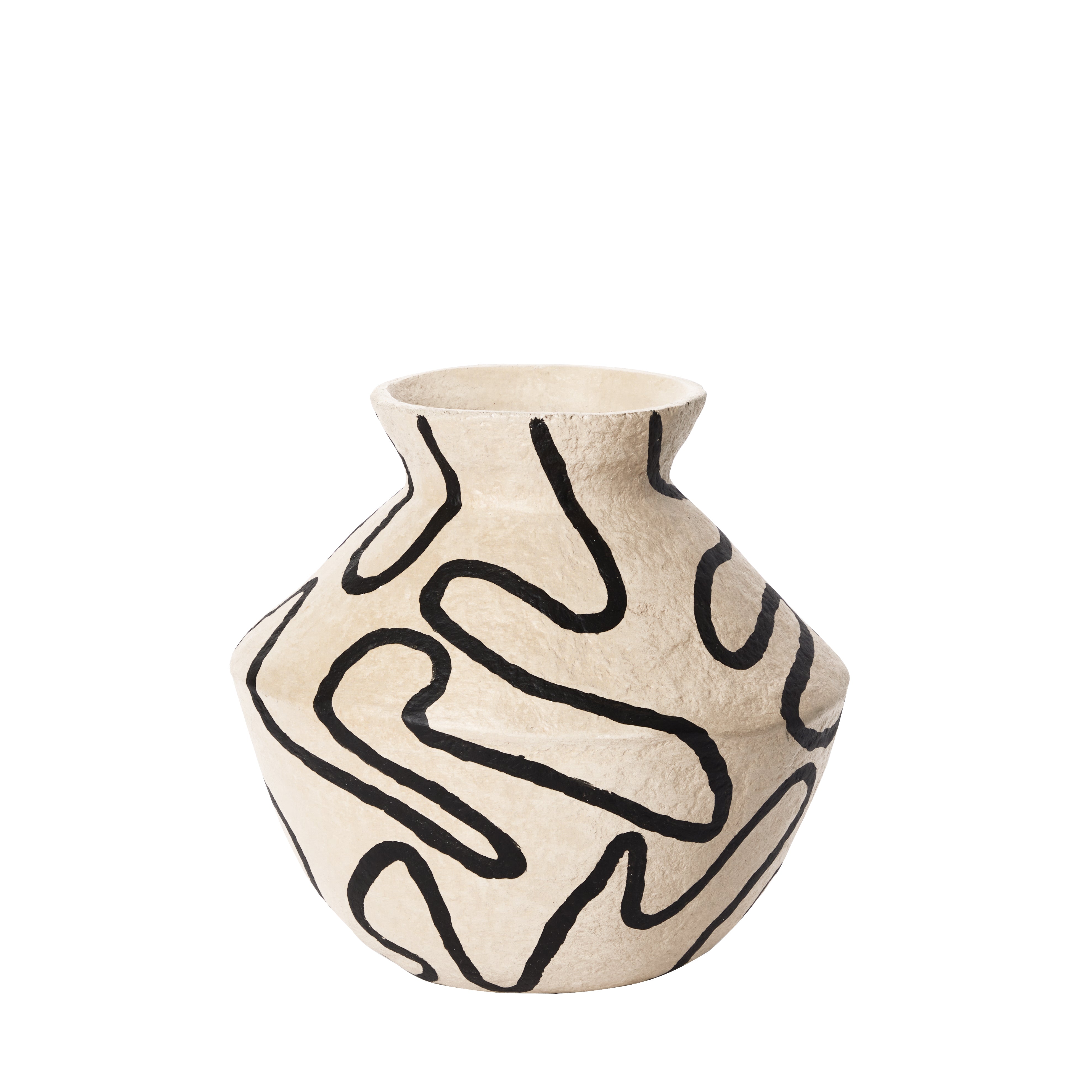 Squiggle Vase in Cream & Black by TCS Studio – The Conran Shop