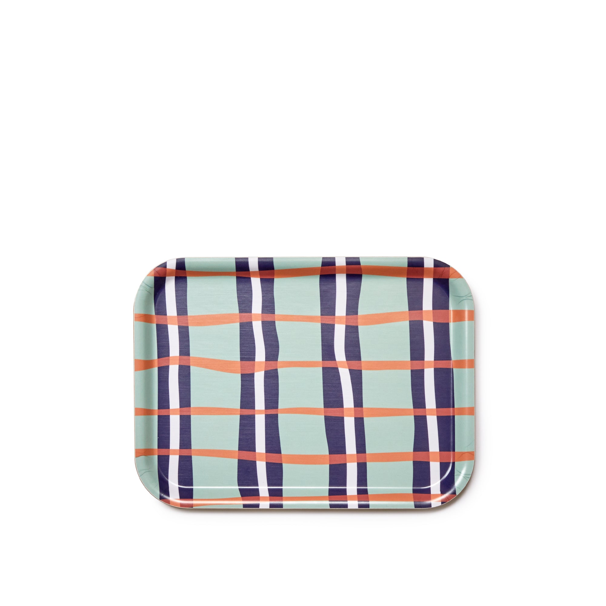 Small Check Tray in Blue & Orange by TCS Studio – The Conran Shop