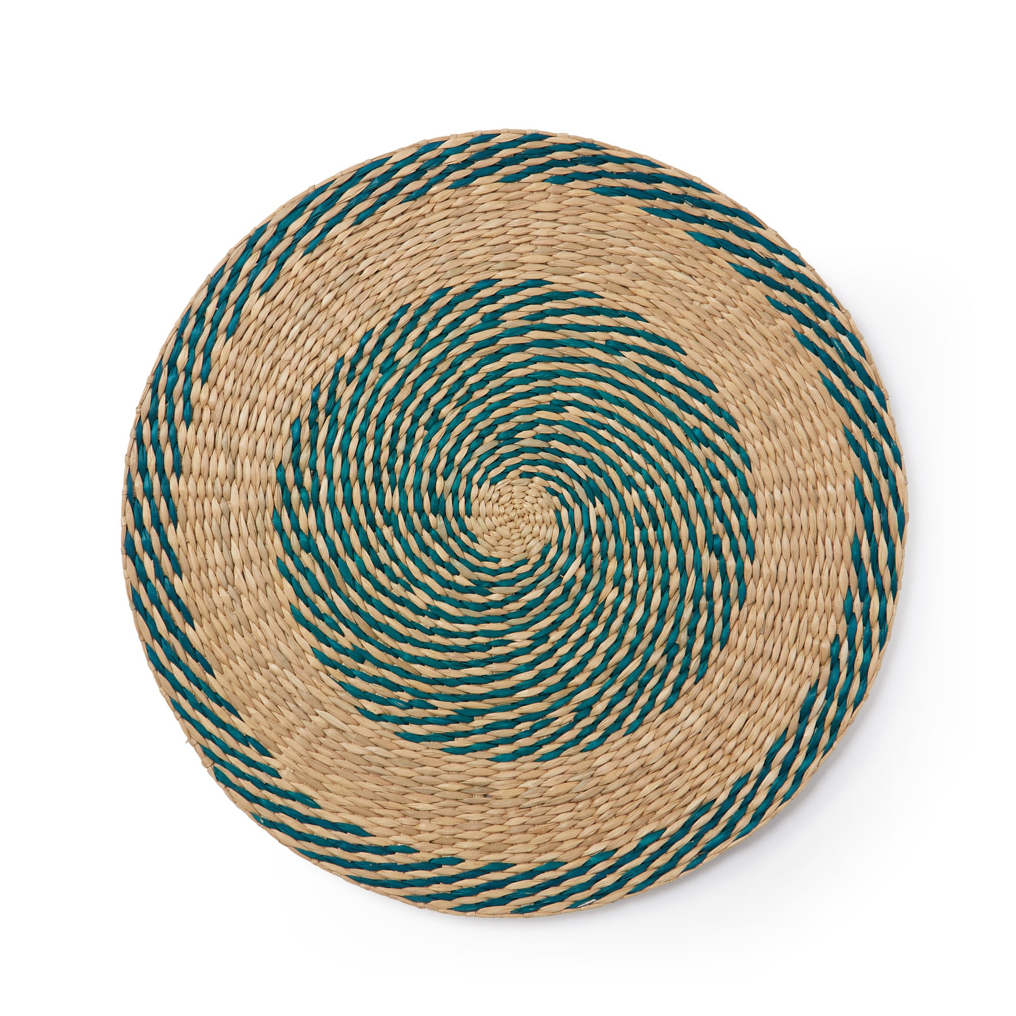 Abstract Charm Seagrass Round Placemat Seaweed & Natural 38cm by TCS ...