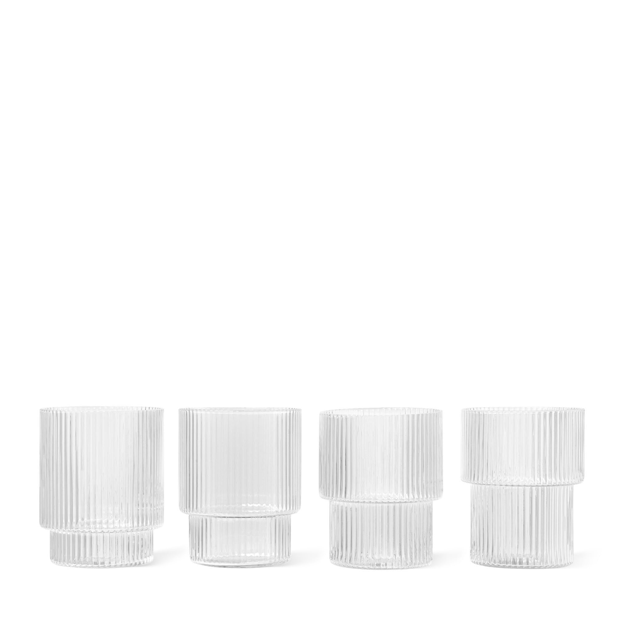 Ripple Glasses Set of 4 - Clear by Ferm Living – The Conran Shop